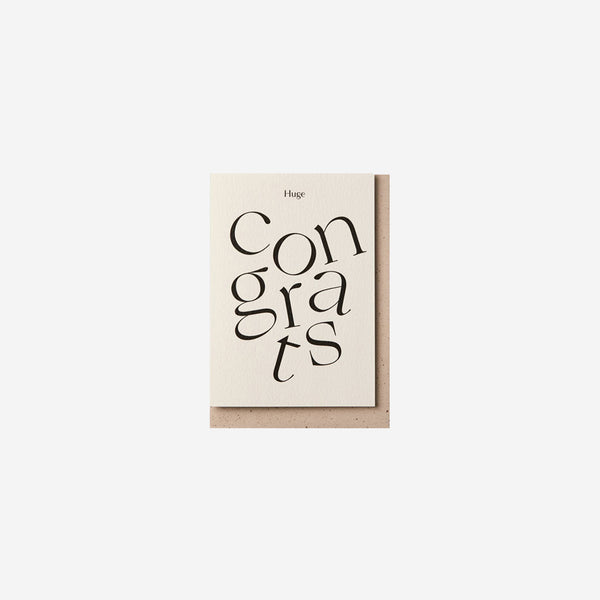 Kinshipped Card Serif Huge Congrats | Simple Form