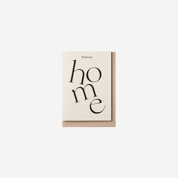 Kinshipped Card Serif Welcome Home | Simple Form