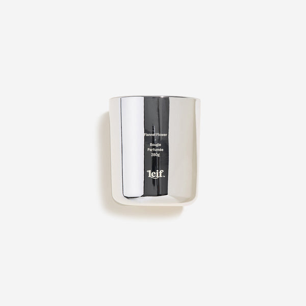 Leif Limited Edition Holiday Flannel Flower Silver Candle