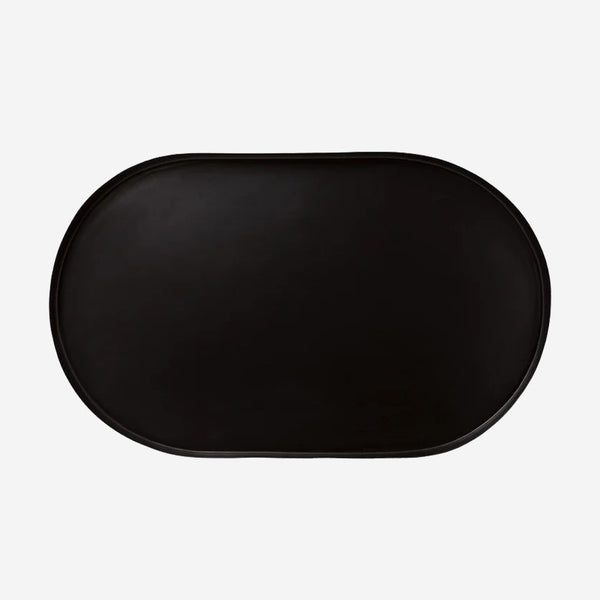 L&M Home Mona Grand Oval Tray Black | Trays | Simple Form