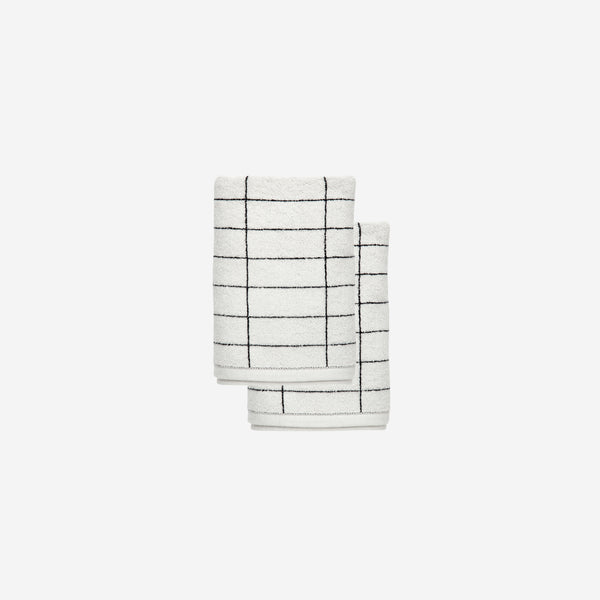 Mette Ditmer Tile Stone Hand Towel Black White | Simple Form