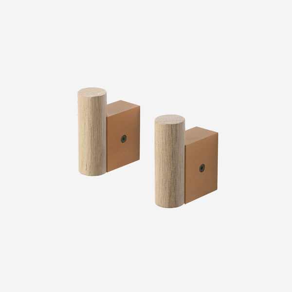 Muuto Attach Coat Hook Oak Burnt Orange | Hooks + Hangers | Simple Form