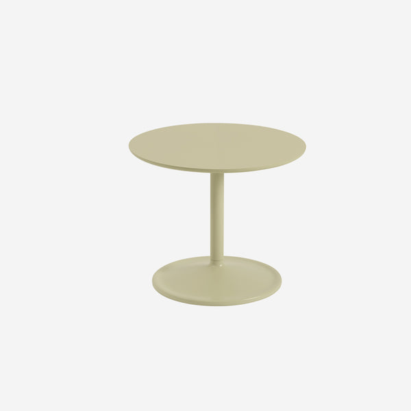 Muuto Soft Side Table Beige Green H40 x Ø48 | Side Tables | Simple Form