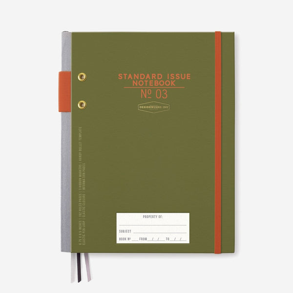 Standard Issue Notebook No.3 Khaki Green | Notebooks | Simple Form