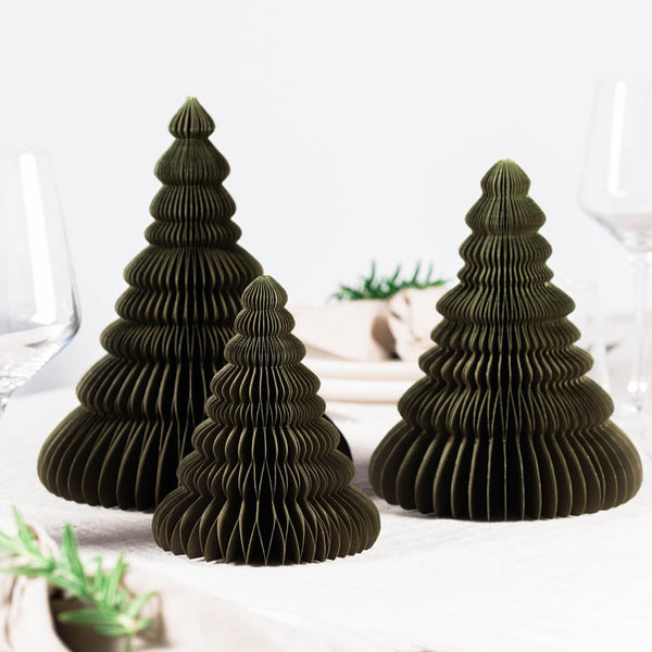 Nordic Rooms Paper Standing Christmas Tree Olive Green Small | Simple Form