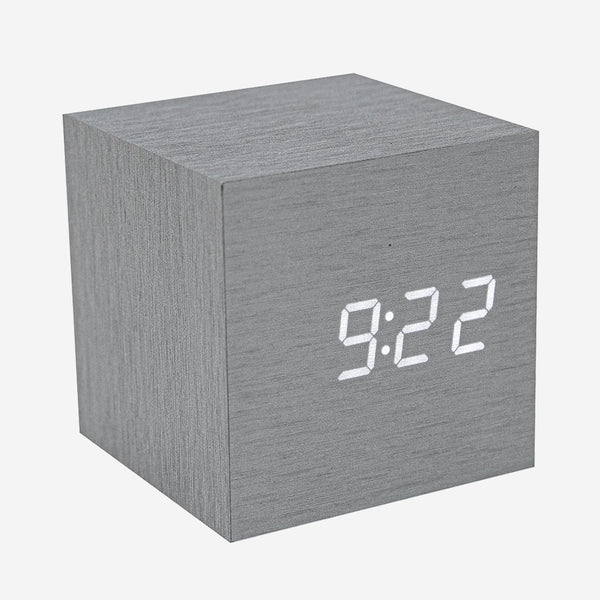 Gingko Cube Click Clock Aluminium | Clocks | Simple Form