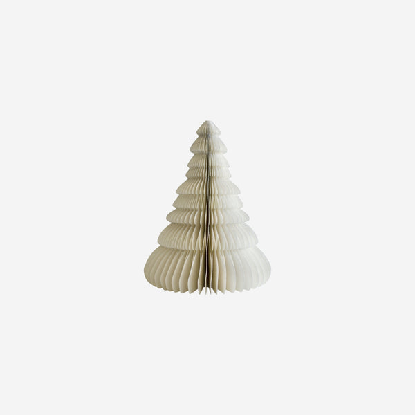 Nordic Rooms Standing Paper Christmas Tree White Glitter Edge 20cm