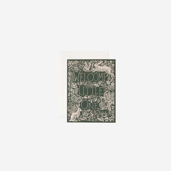 Rifle Paper Co Card Fable Welcome Baby | Greeting Card | Simple Form