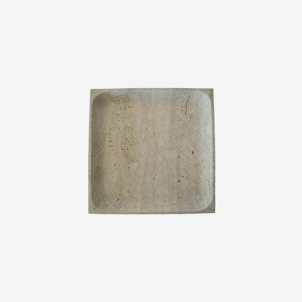 Behr & Co | Rectangular Stone Tray Travertine | Tray | Simple Form