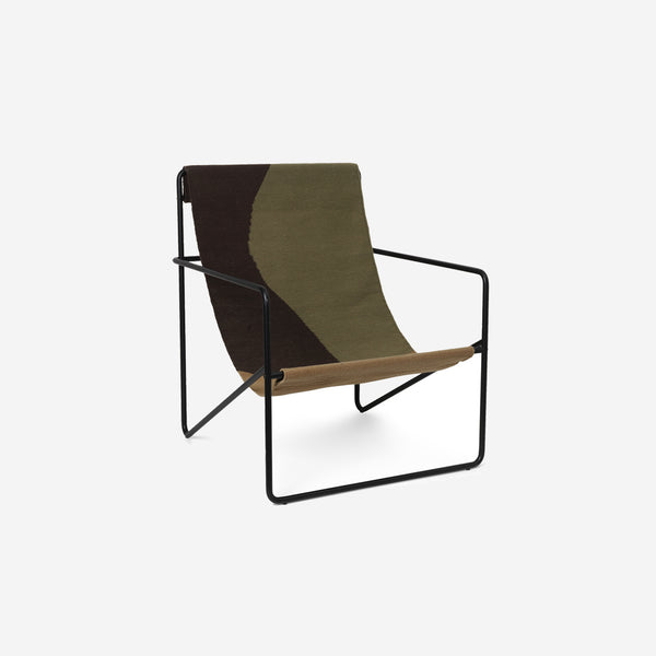 Ferm Living Desert Lounge Chair Black / Dune | Outdoor Seating | Simple ...