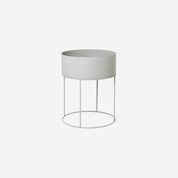 Ferm Living Plant Box Round Light Grey | Simple Form