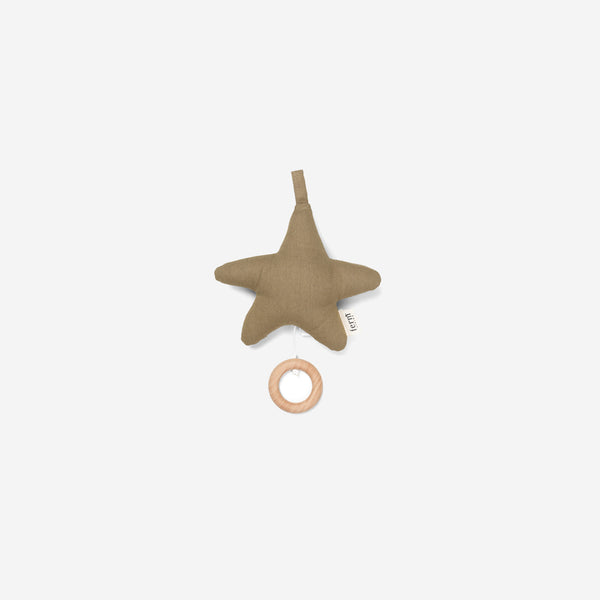 Ferm Living Star Music Mobile Olive | Baby Mobile | Simple Form