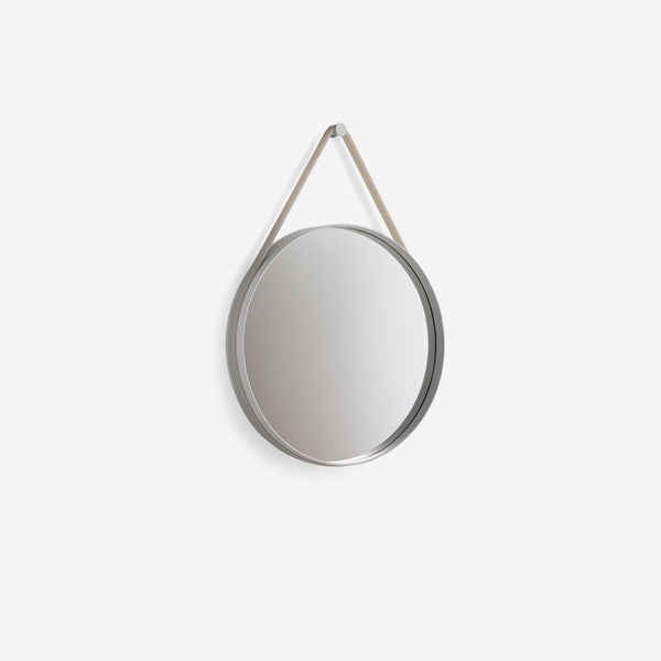 Hay Strap Mirror Grey 50cm | Simple Form